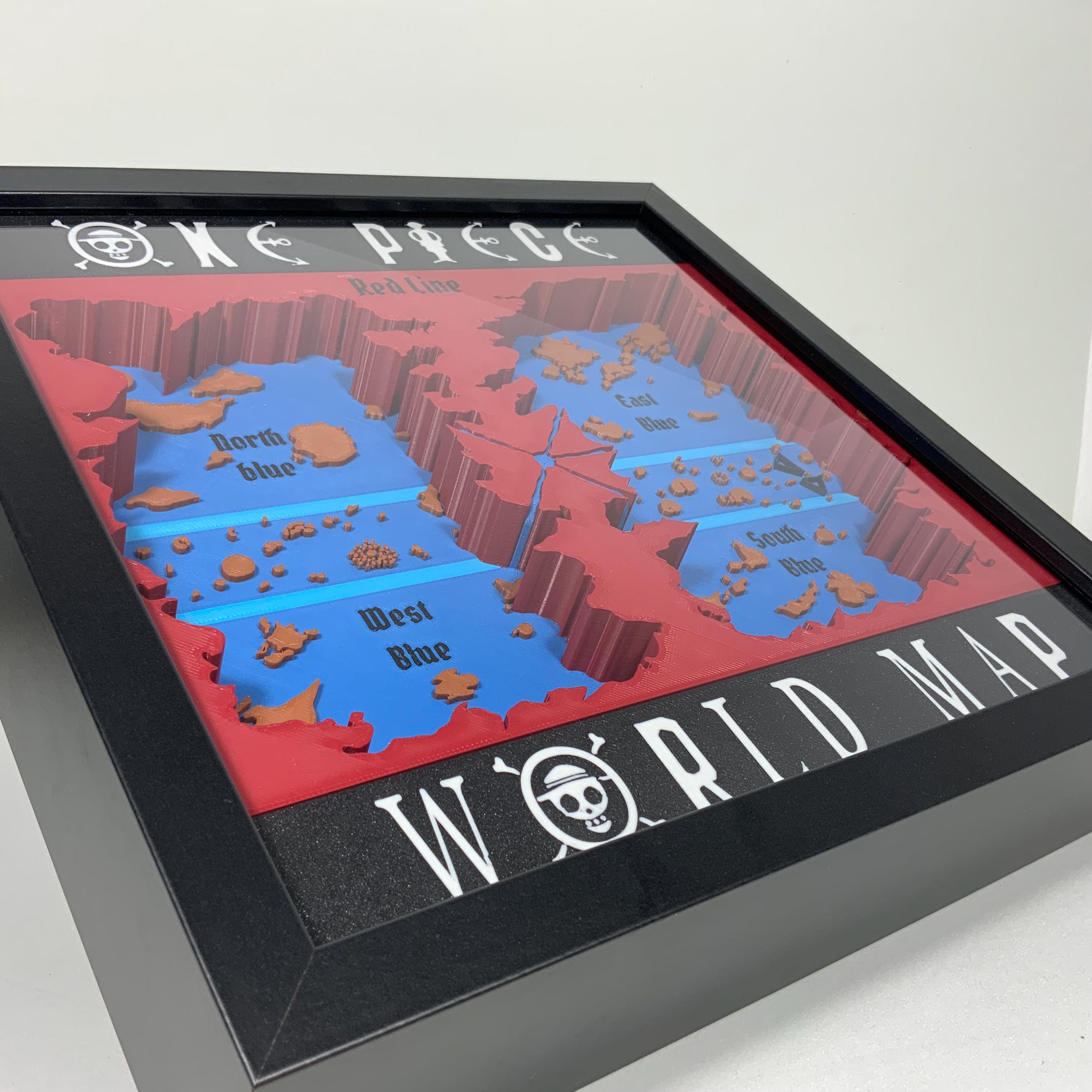 One Piece World Map / One Piece World Map Frame / One Piece Picture - Etsy