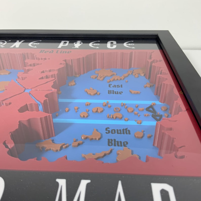 Mapa Mundi de One Piece / One Piece World Map Frame / Cuadro One Piece ...