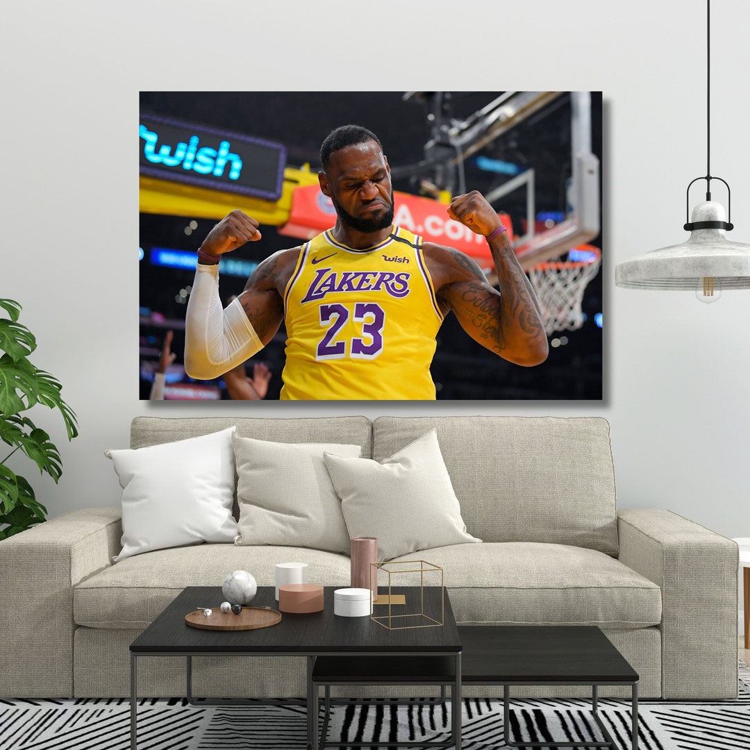 Lebron James Poster, Lebron James Canvas Art, Los Angeles Lakers Poster ...