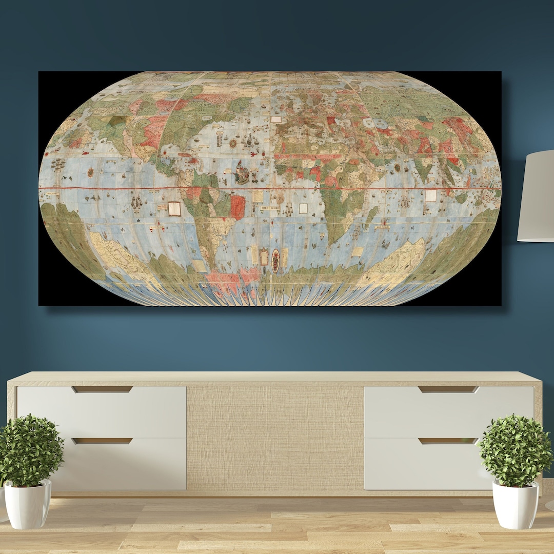Ancient World Map From 1587 Poster, Map of the World by Urbano Monte ...