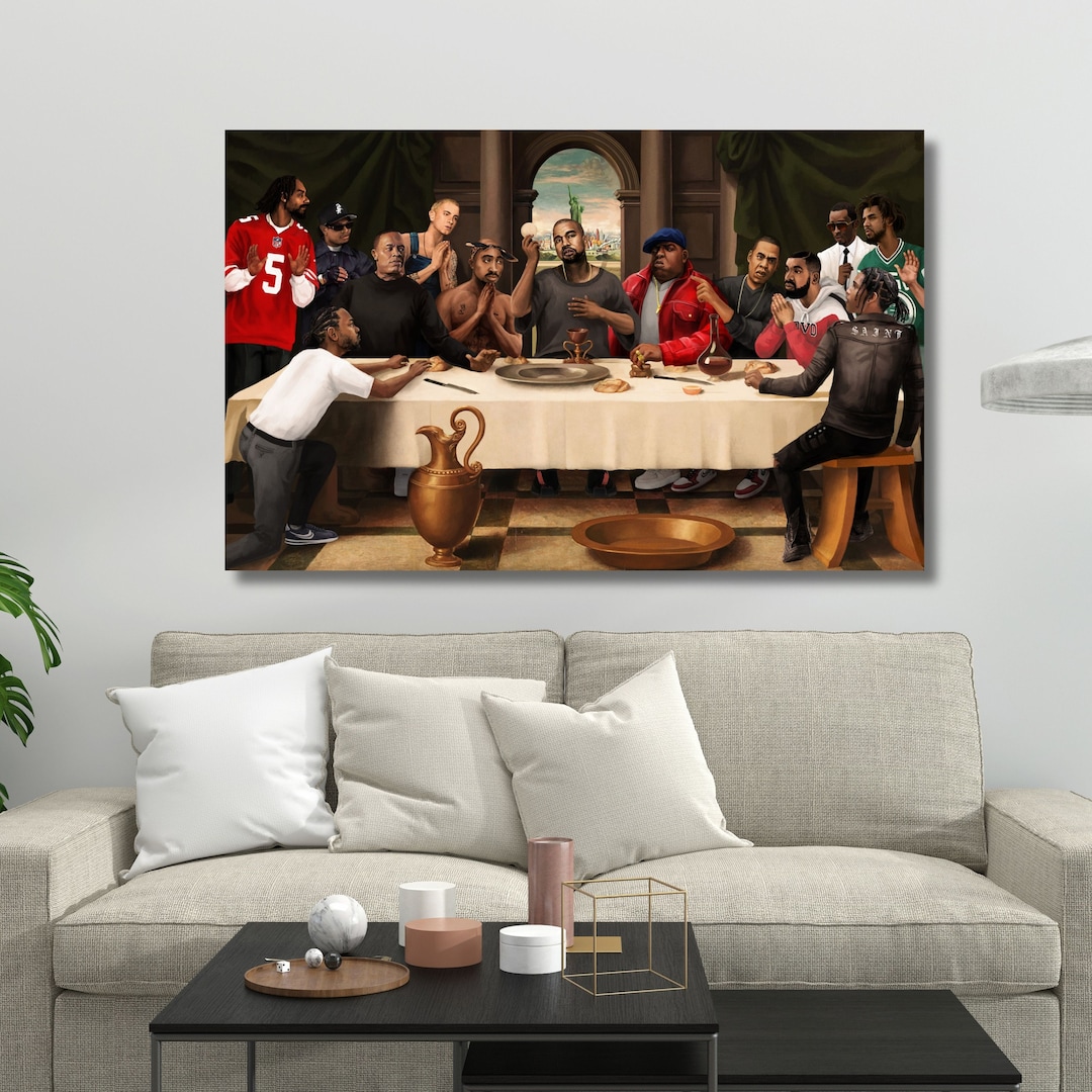 Rappers Last Supper Poster, Last Supper Canvas, Legendary Rappers ...