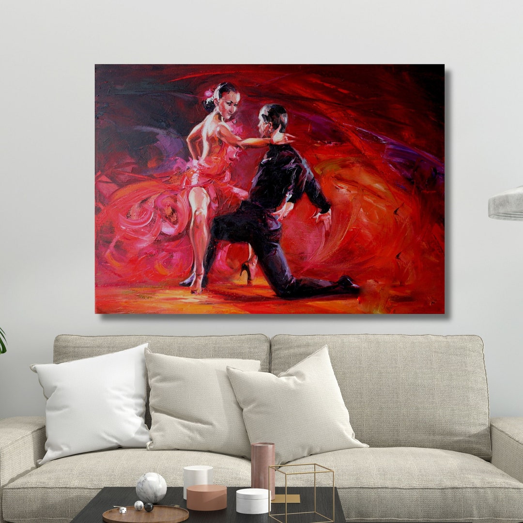Tango Canvas Art, Tango Wall Art Decor, Tango Dance Print, Tango ...