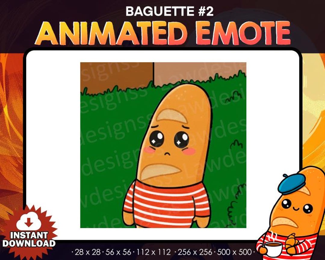 Animated Bush Emote Baguette Emotes - Twitch, Youtube, Discord ...