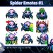 9 Jumping Spider Emotes Bundle Pack - Twitch, Youtube, Discord | Spider ...