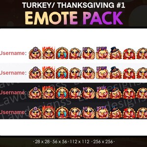 Turkey Thanksgiving Emotes – Streaming Twitch, Youtube, Discord ...