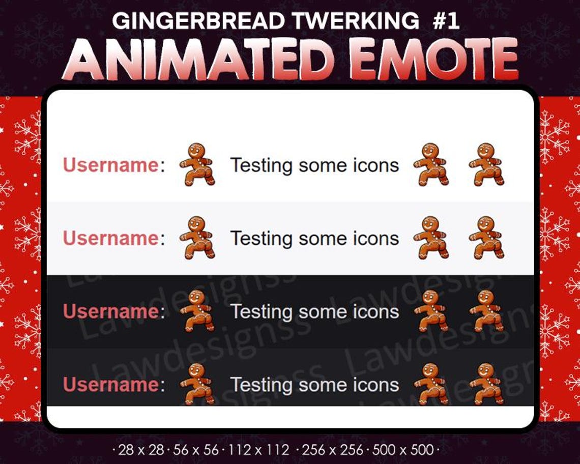 Animated Gingerbread Twerking Emotes - Twitch, Youtube, Discord ...