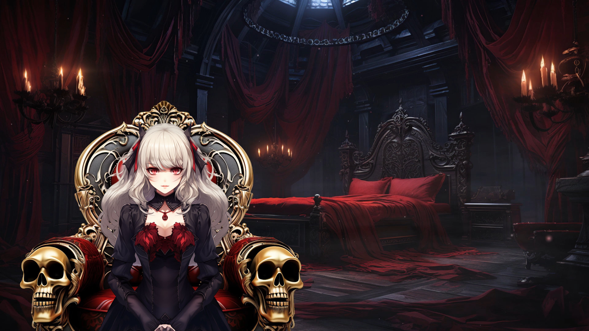 Gothic Vampire Vtuber Chair Assets (PNG Digital Download) - Etsy