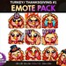 9 Turkey Thanksgiving Emotes Bundle Pack - Twitch, Youtube, Discord ...