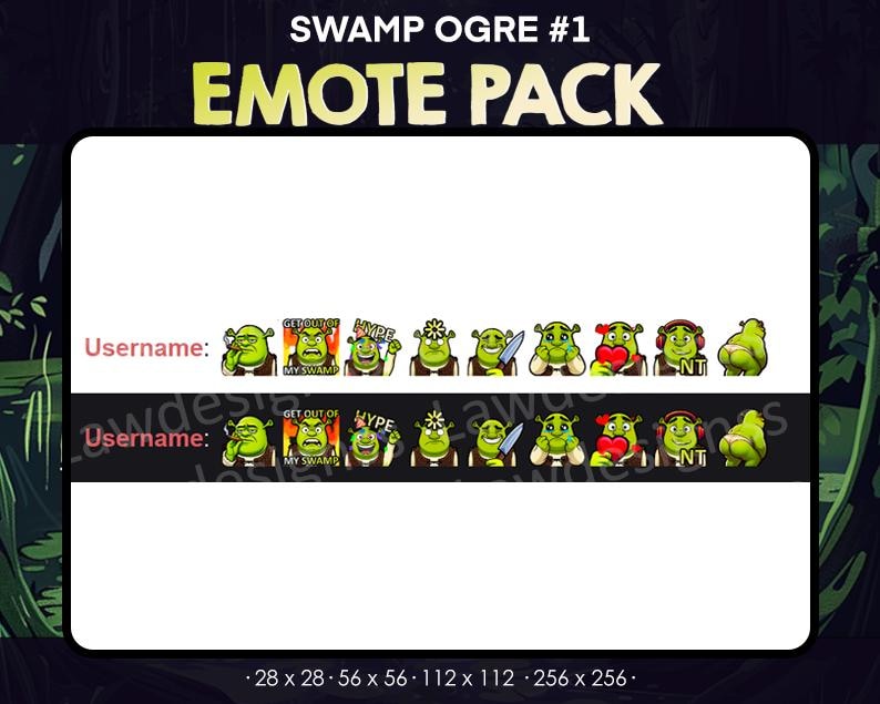 Swamp Ogre Emotes – Twitch, Youtube, Discord (digital Download) - Etsy