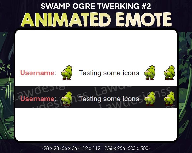 Twerking Ogre Animated Emote for Twitch, Youtube, Discord (digital ...