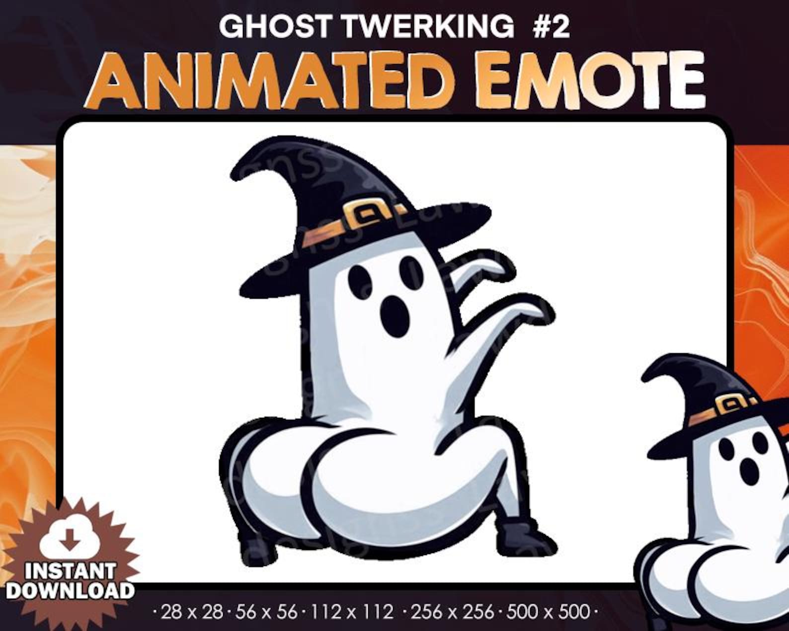 Ghosttwerking Butt Animated Emote, Halloween Ghost Twerking Animated ...