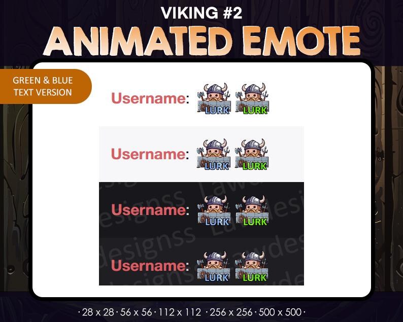 Animated Lurk Viking Emote – Twitch, Youtube, Discord (digital Download ...