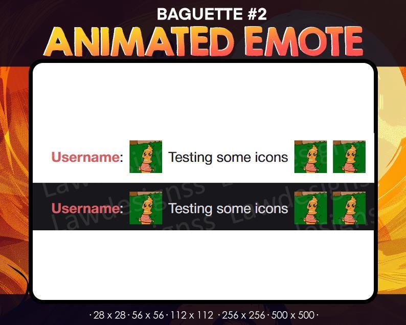Animated Bush Emote Baguette Emotes - Twitch, Youtube, Discord ...