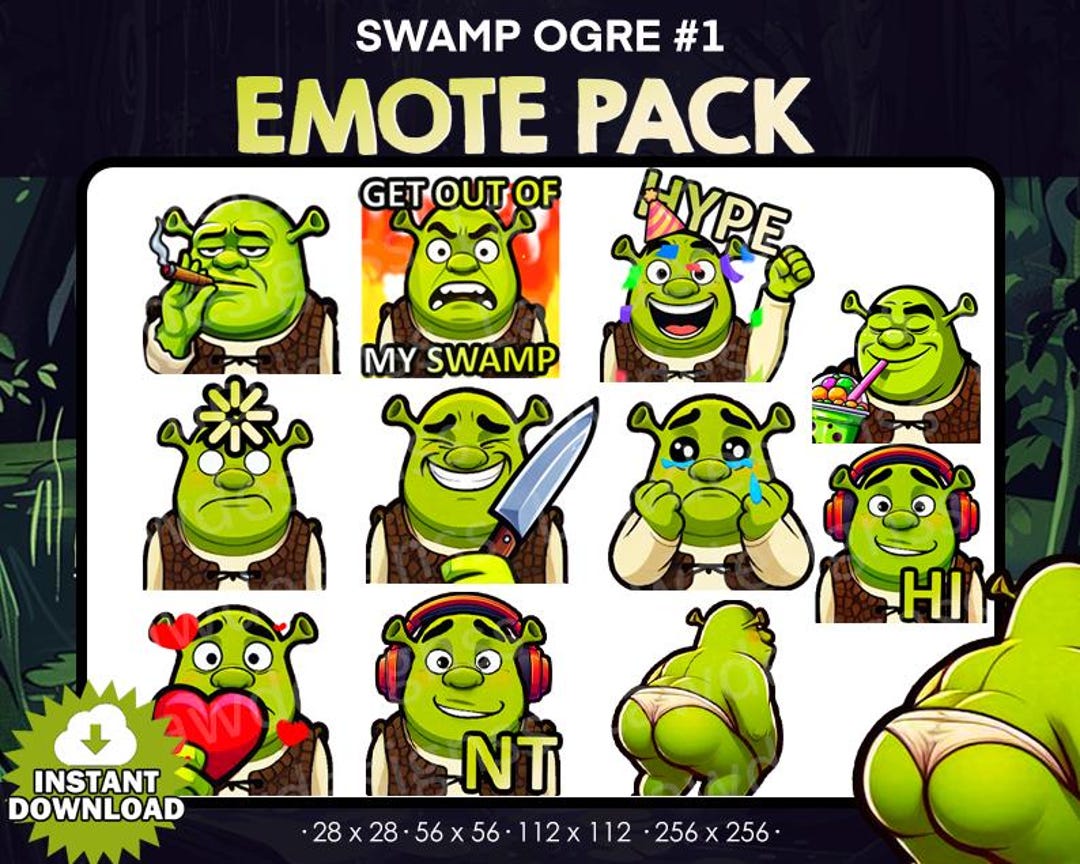 Swamp Ogre Emotes – Twitch, Youtube, Discord (digital Download) - Etsy