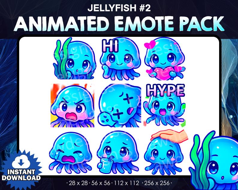 Animated Jellyfish Emotes – Twitch, Discord, Youtube (digital Download ...