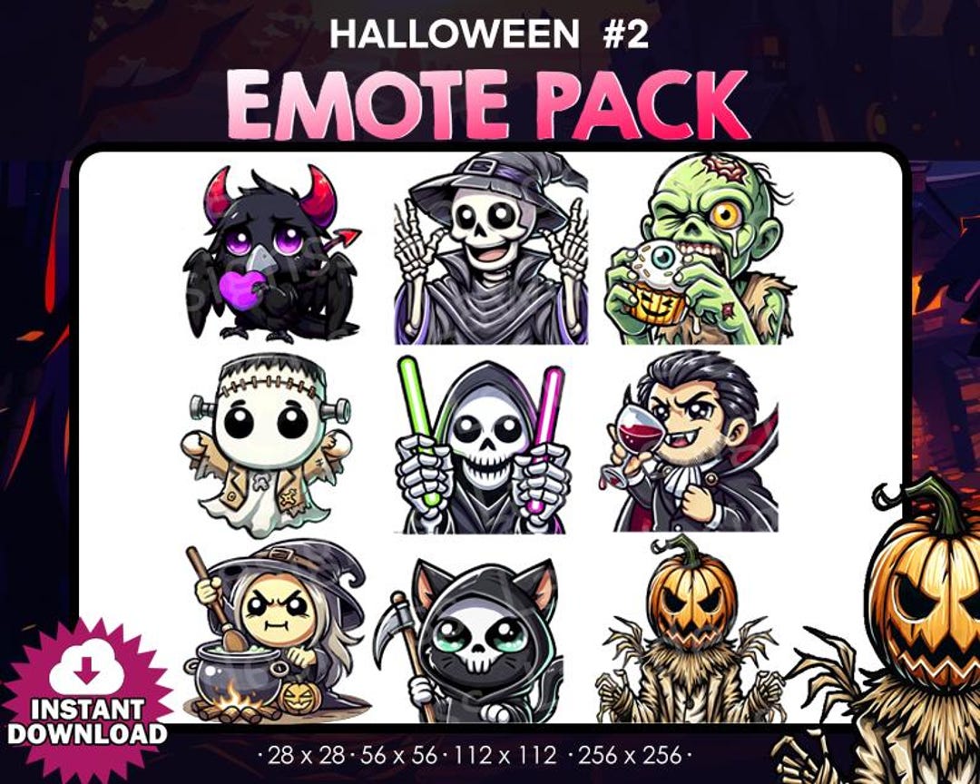 Halloween Emotes Bundle – Spooky Twitch, Youtube, Discord (digital ...