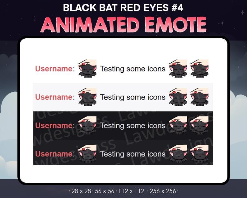Black Bat Animated Emote Hand | Halloween | Cute White Bat | Emotes for ...