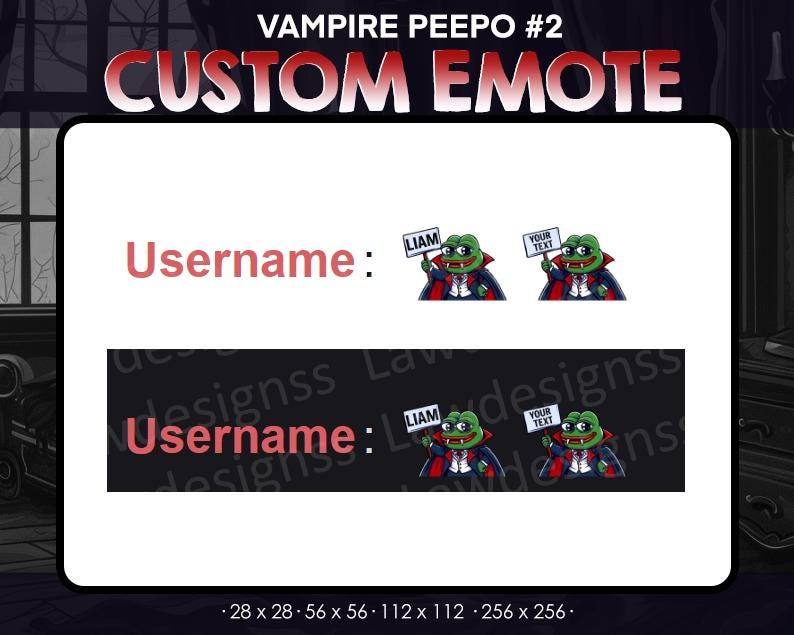 Custom Animated Vampire Peepo Sign Twitch Emote | Pepe the Frog | Meme ...
