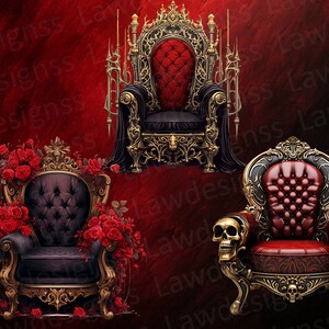 Gothic Vampire Vtuber Chair Assets (PNG Digital Download) - Etsy