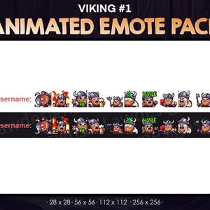 Animated Viking Emotes Bundle – Twitch, Youtube, Discord (digital ...