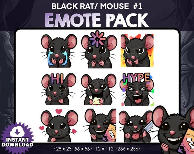 Twitch Emote - Brown Mouse Pack 2 - Instant Download / P2U. Premade ...