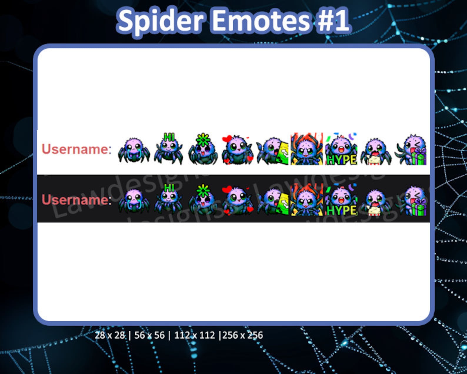 9 Jumping Spider Emotes Bundle Pack - Twitch, Youtube, Discord | Spider ...