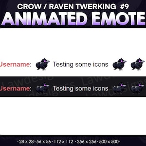 Raven / Crow Twerking - Animated Emote Dancing -twitch, Youtube ...