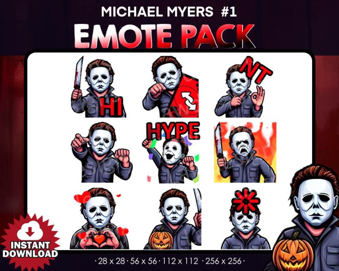 Michael Myers Emotes Bundle: Horror Streaming Emotes (digital Download ...