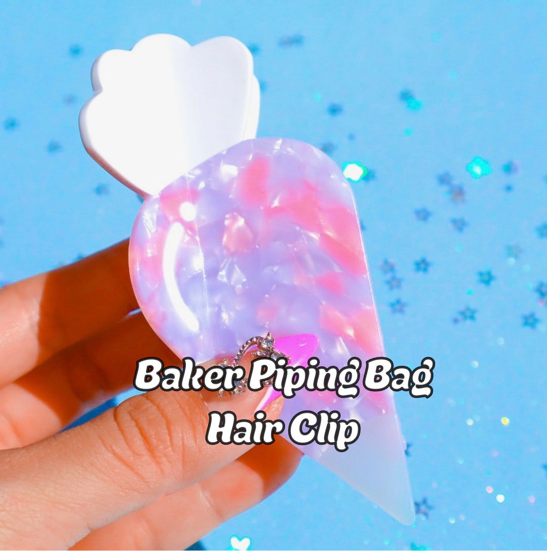 Baker Piping Bag Hair Clip, Claw Clip, Chef, Culinary, Baking Gift ...