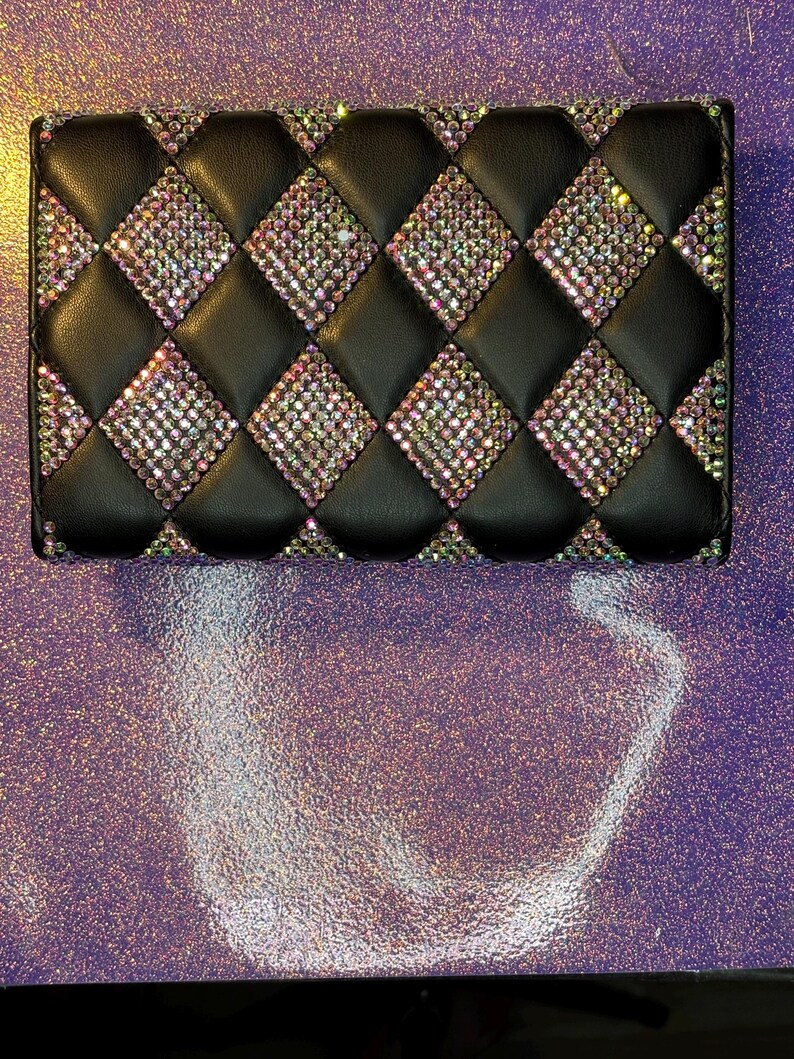 Black Bling Tufted Purse - Etsy