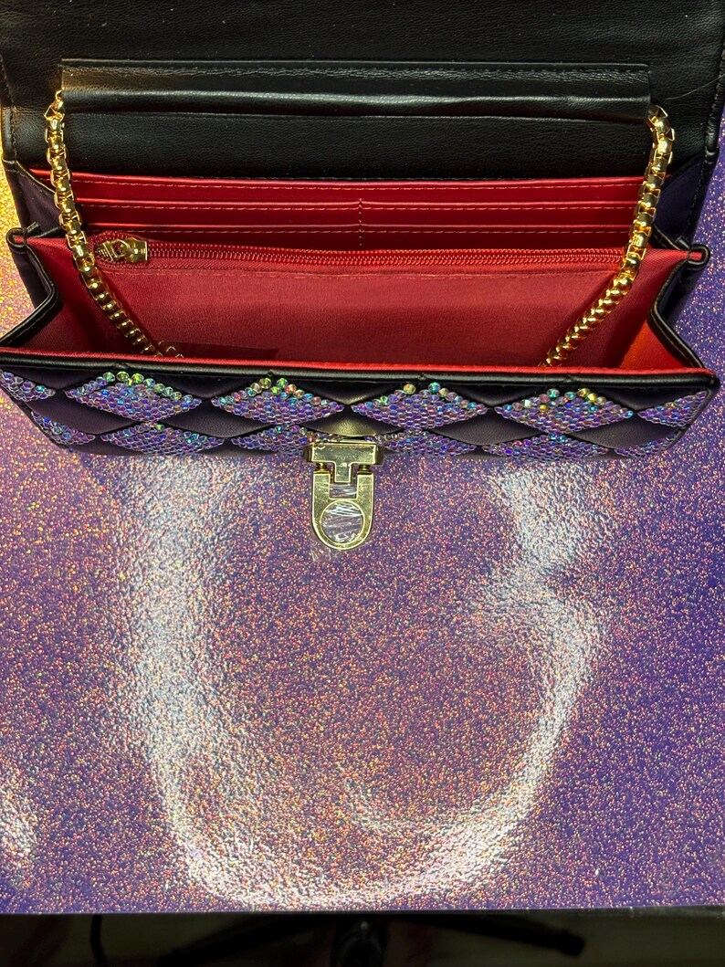 Black Bling Tufted Purse - Etsy