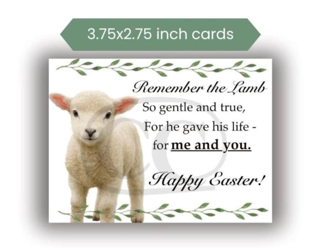 Printable Easter Lamb Cards, Kids Gift Tags (DIY) - Etsy