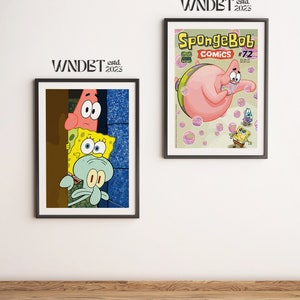 FULL HD Spongebob Poster, 600 Dpi Resolution, Cartoon Poster, Hand ...