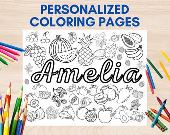 Customizable Coloring Pages for Kids Personalized Coloring Pages for ...