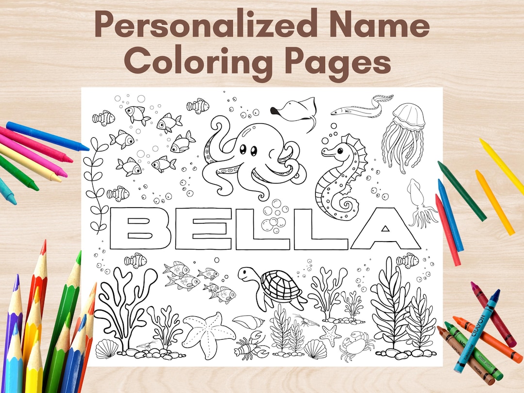 Customizable Coloring Pages for Kids Personalized Kids Coloring Pages ...