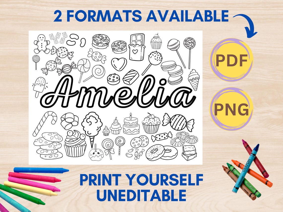 Customizable Coloring Pages for Kids Personalized Coloring Pages for ...