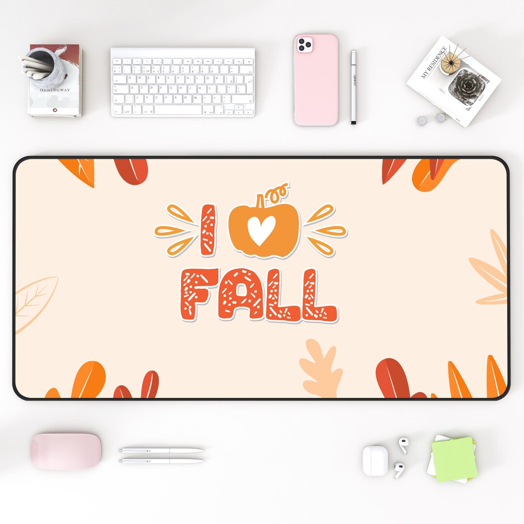 Fall Desk Mat, Autumn Leaves Mouse Pad, Fall Vibes Workstation ...