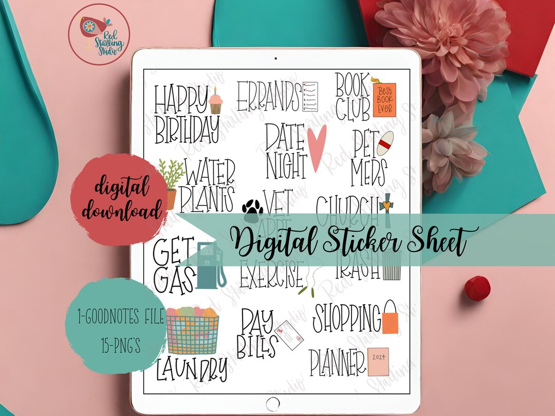 Everyday Stickers, Digital Stickers for Digital Planning, Daily Life ...