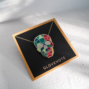 Skull Anatomy Enamel Lapel Pin and Magnet - Multicolored, Black or Grey ...
