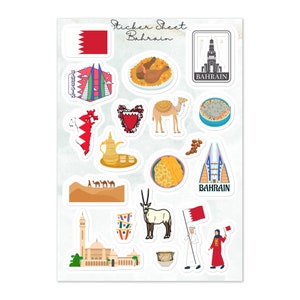 Bahrain Sticker Sheet A5 - Etsy