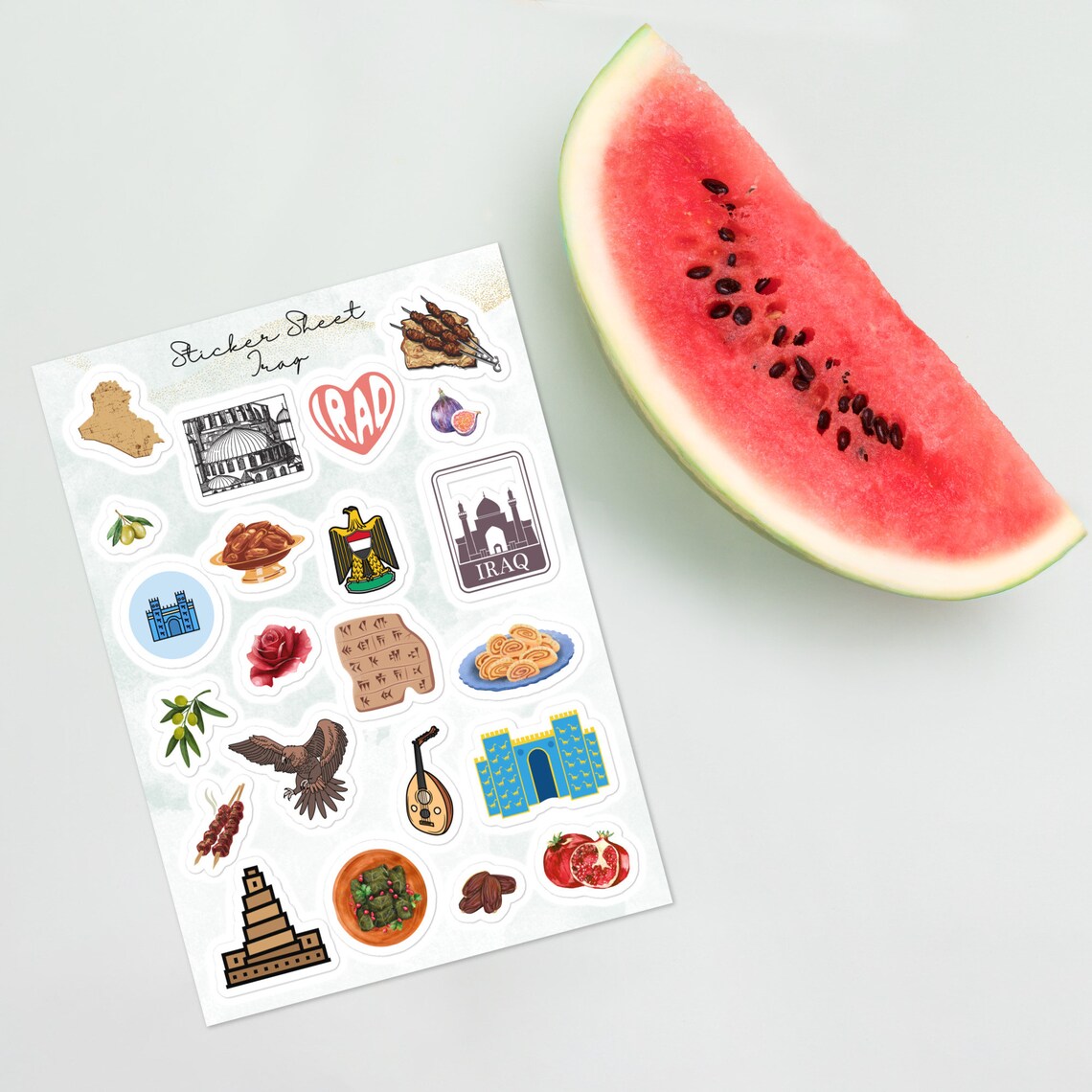 Iraq Sticker Sheet A5 - Etsy