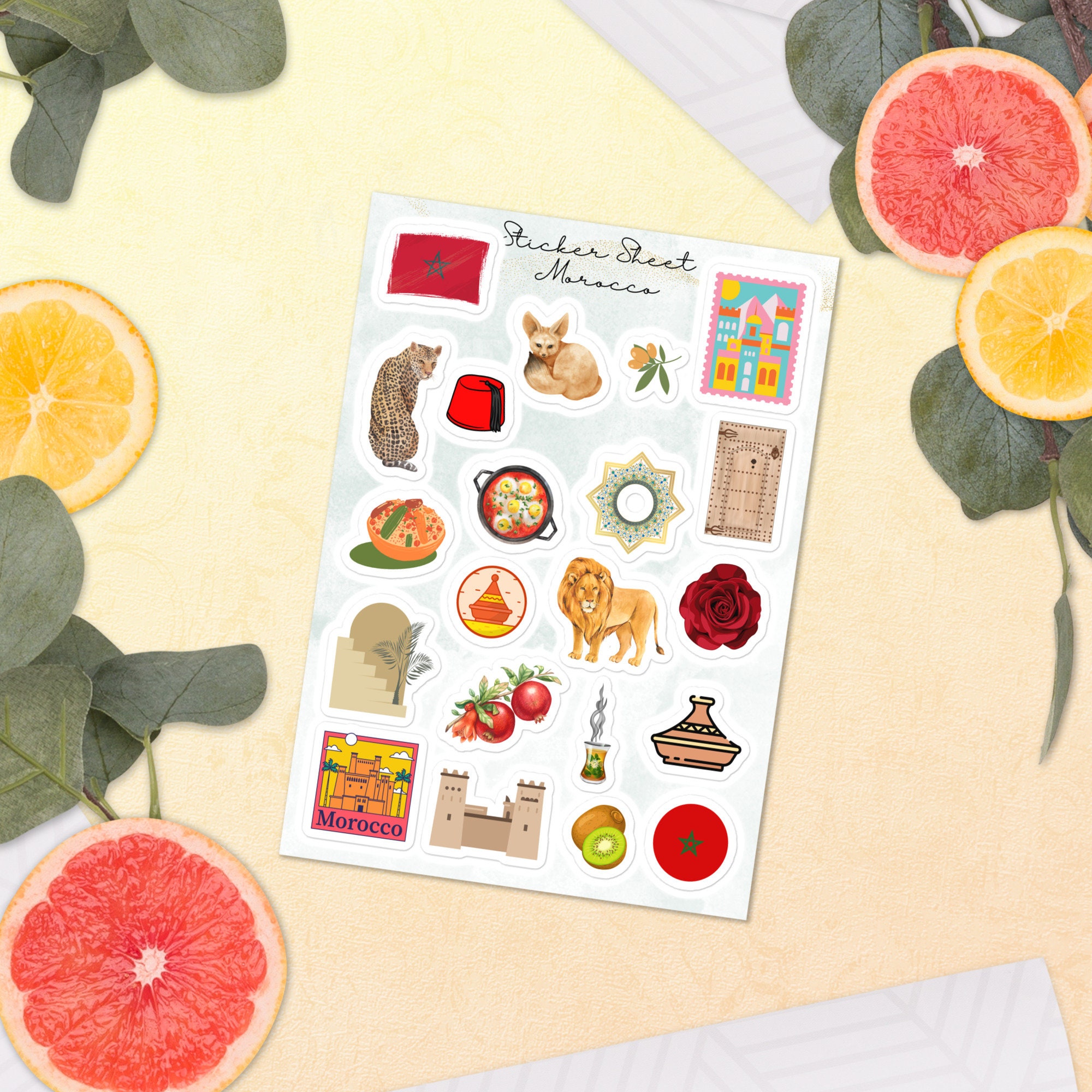 Morocco Sticker Sheet A5 - Etsy