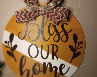 Bless Our Home Sign - Etsy