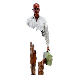 Contemporary Bronze Sculpture Erased Man II Martin Klein Handpainted ...