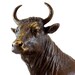 Animal Bronze Bull / Taurus Sculpture Signed Bonheur Farm Decoration ...