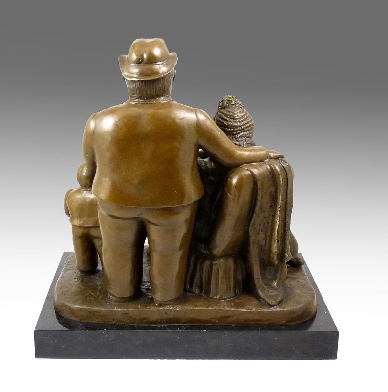 Large Modern Bronze Sculpture the Family Fernando Botero Signed 20kg ...