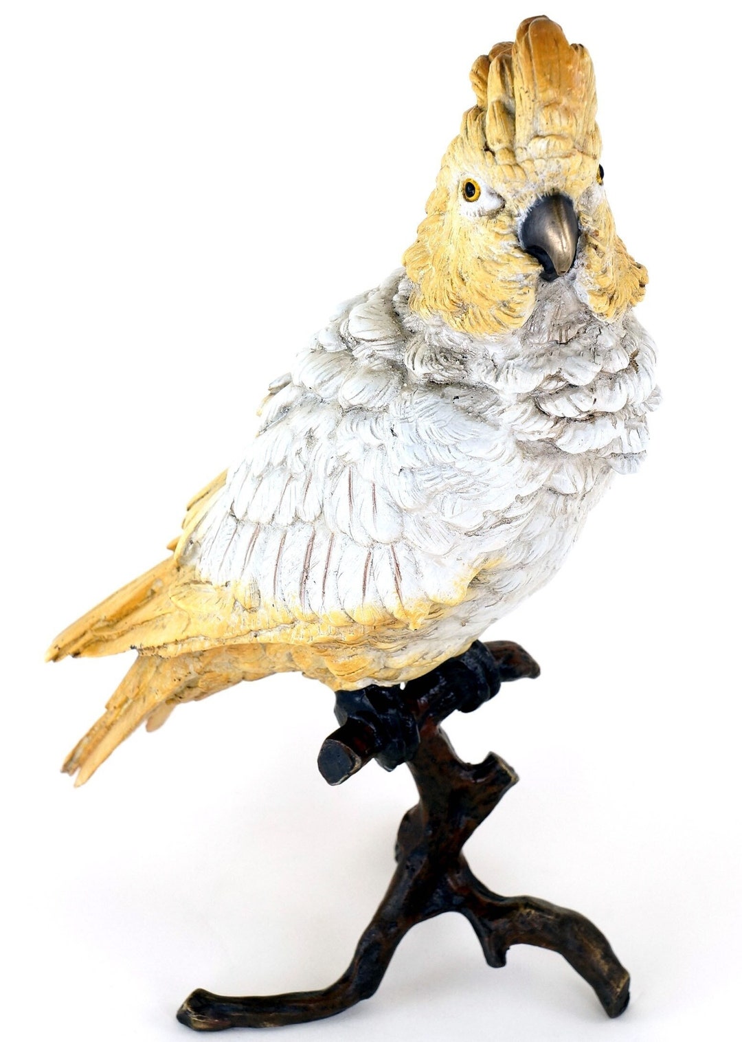 Large Hand-painted Cockatoo Vienna Bronze Authentic Animal Figurine ...