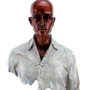 Contemporary Bronze Sculpture Erased Man II Martin Klein Handpainted ...