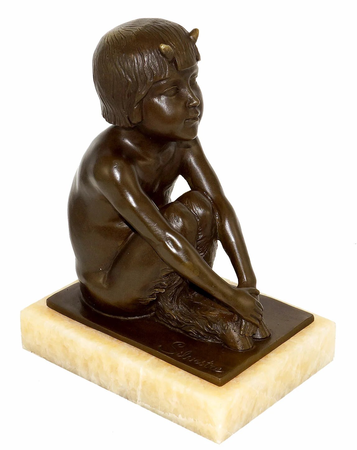 Art Deco Sculpture Un Faune Assis 1930 Satyr / Faun / - Etsy