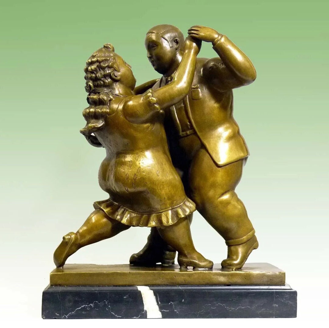 Fernando Botero Colombian Artist Dancing Couple Signed Art Sculpture ...